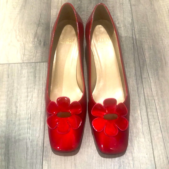 Stuart Weitzman | Shoes | Stuart Weitzman Ruby Red Patent Leather Pumps Size 8 Rare | Poshmark